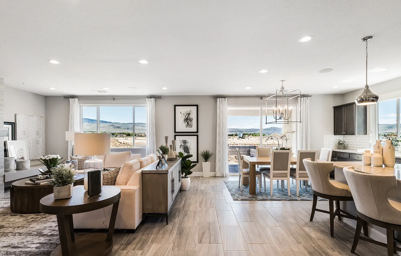 Wallpaper interior, kitchen, living room, dining room, Almeria ...