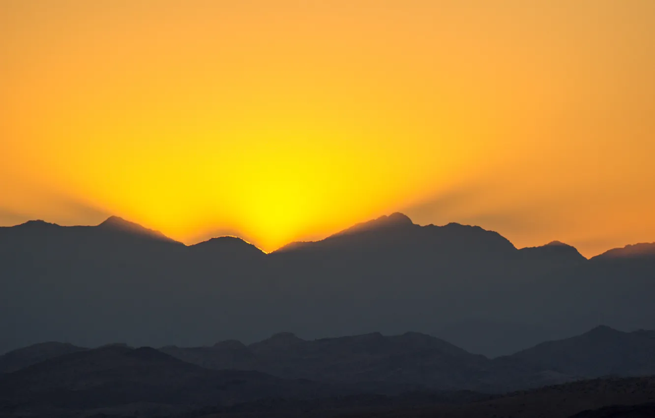 Wallpaper twilight, sunset, mountains, hills, dusk, sunlight ...