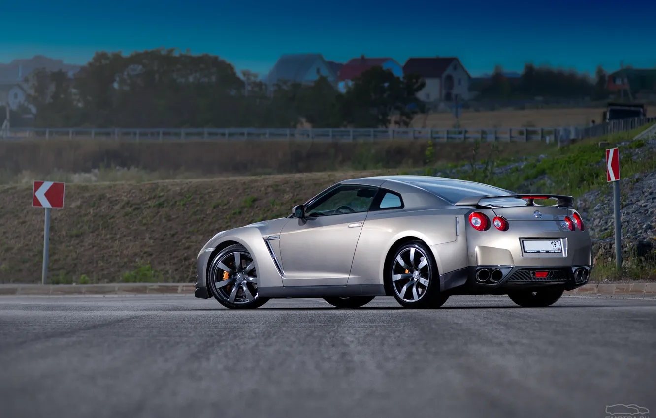 Wallpaper grey, supercar, R35, Nissan GT-R for mobile and desktop ...