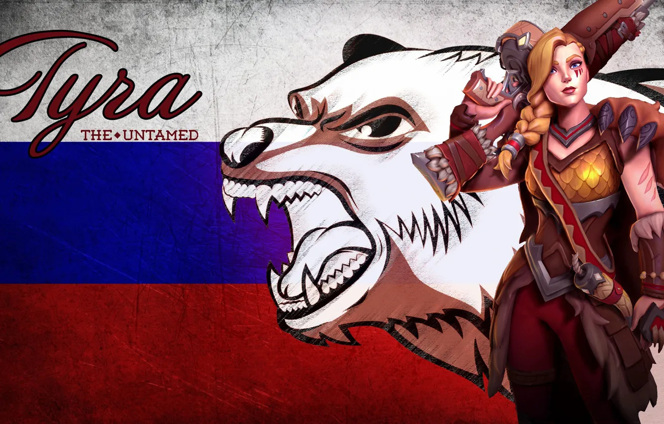 Wallpaper girl, flag, bear, Paladins, Tyra for mobile and desktop ...