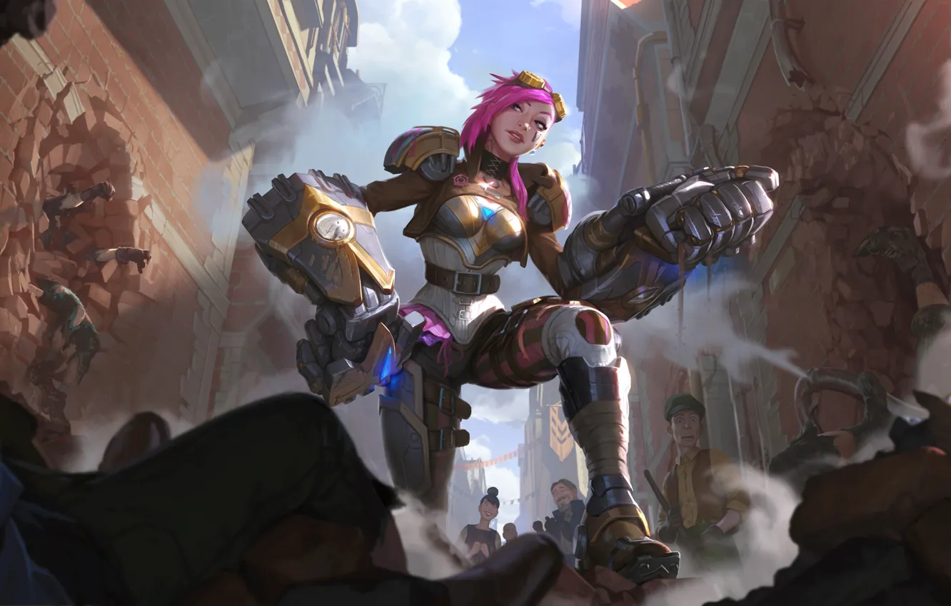 Wallpaper girl, fight, armor, men, Legends of Runeterra for mobile and ...