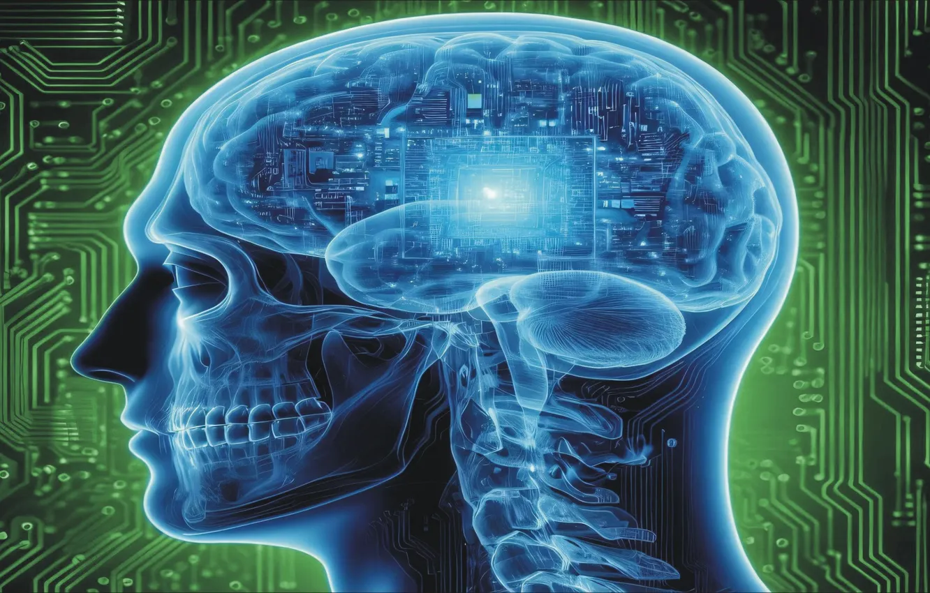 Wallpaper fiction, people, brain, art, people, fantastic, hi-tech ...