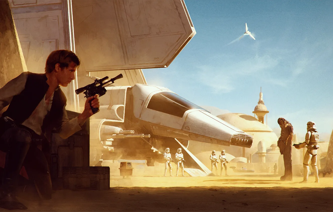 Wallpaper star wars, stormtrooper, Harrison Ford, Chewbacca, han solo ...