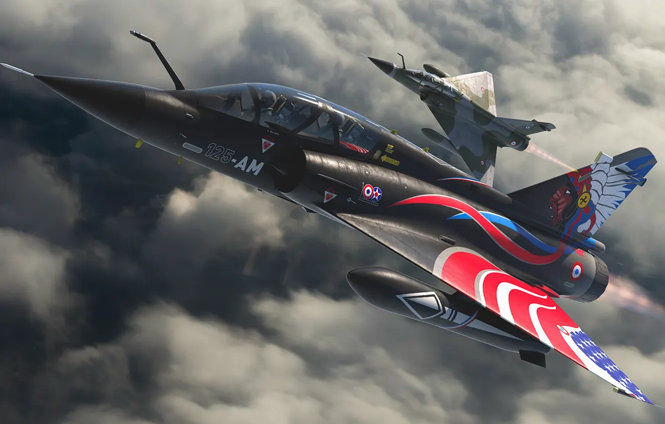 Wallpaper Dassault, the fourth generation, The French air force, Mirage ...