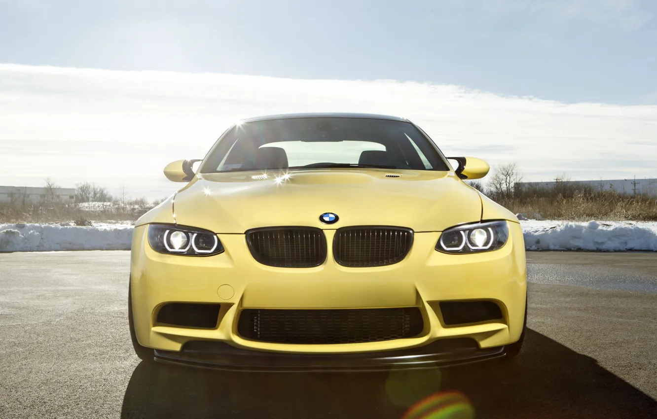 Wallpaper BMW, Yellow, E92, Glare, M3 for mobile and desktop, section ...