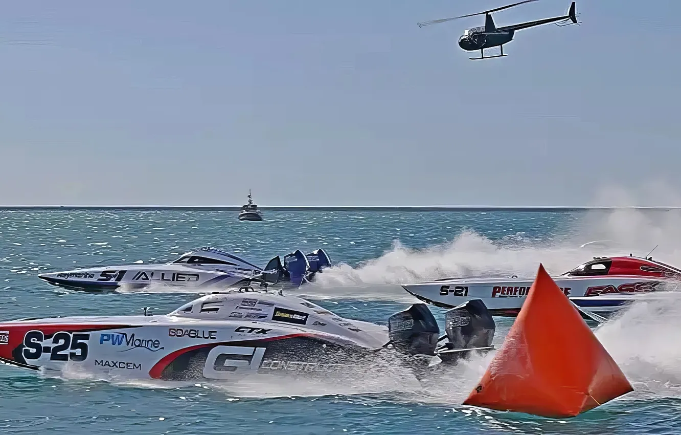 Wallpaper speed, boats, race for mobile and desktop, section спорт, resolution 2100x1102 - download