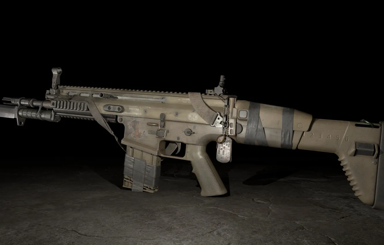 Wallpaper rendering, weapons, machine, weapon, render, assault rifle ...