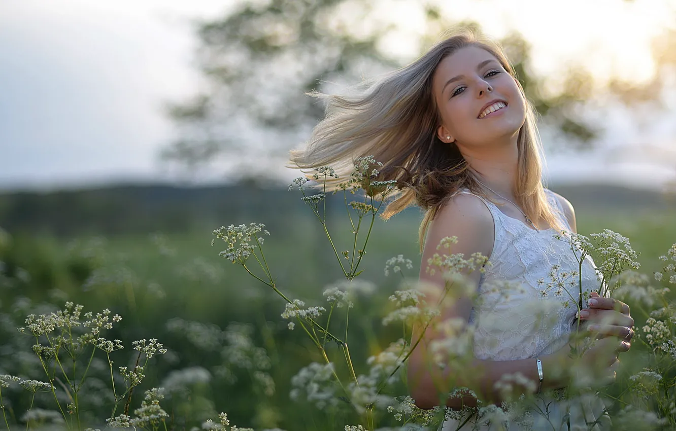 Wallpaper summer, girl, smile images for desktop, section девушки ...