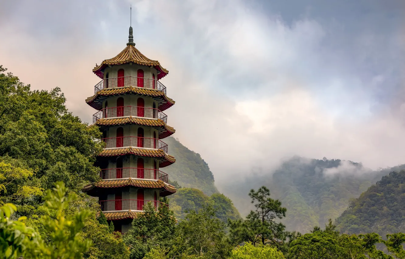 Wallpaper Taiwan, pagoda, structure for mobile and desktop, section ...