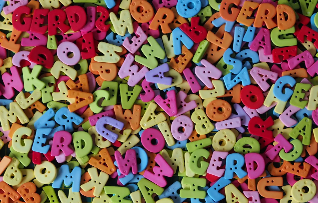 Wallpaper letters, texture, colorful images for desktop, section ...