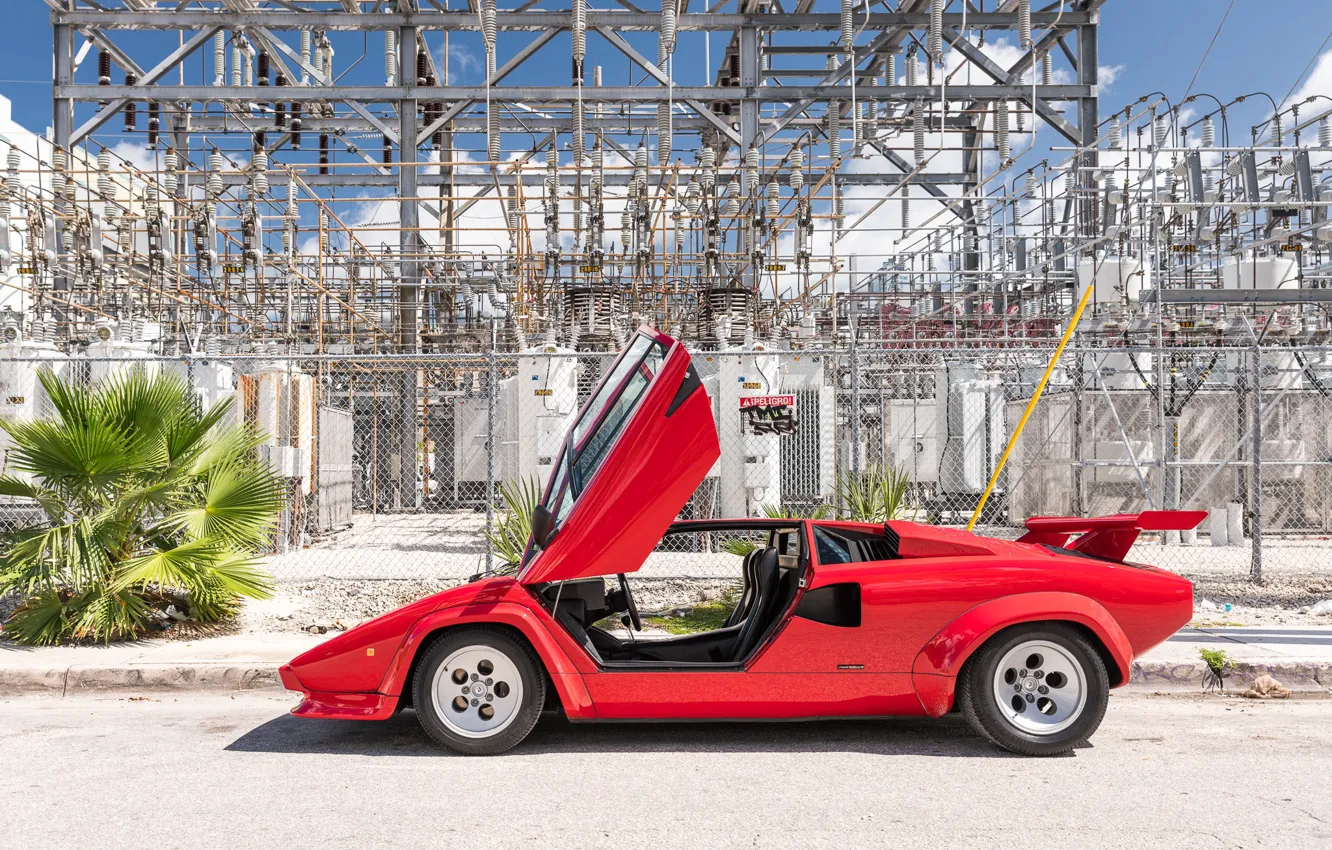 Wallpaper Door, Lamborghini Countach, Sports car, Side view for mobile ...