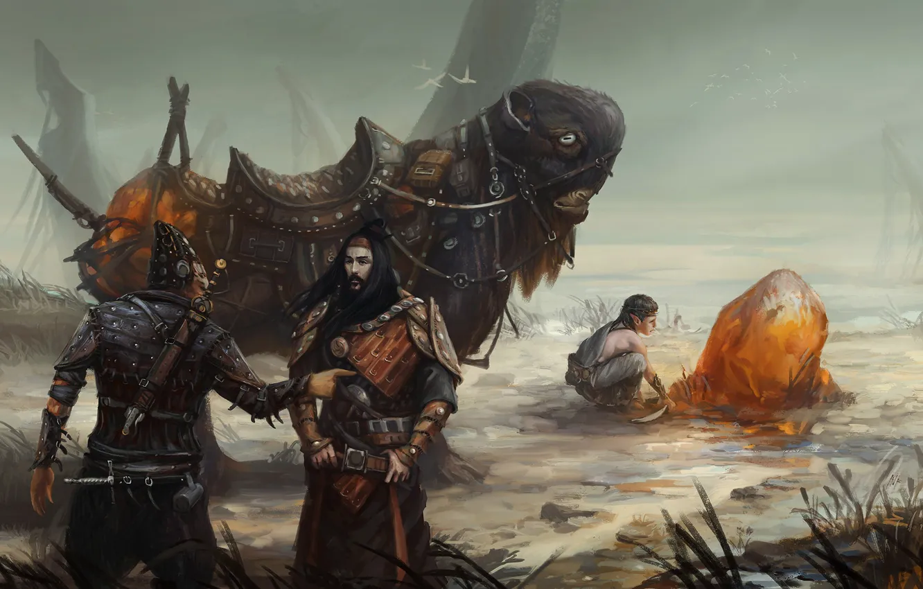 Wallpaper people, elf, mount for mobile and desktop, section фантастика ...