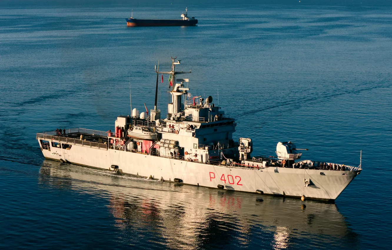 Wallpaper Libra, patrol ship, The Italian Navy, P 402 for mobile and desktop, section оружие ...