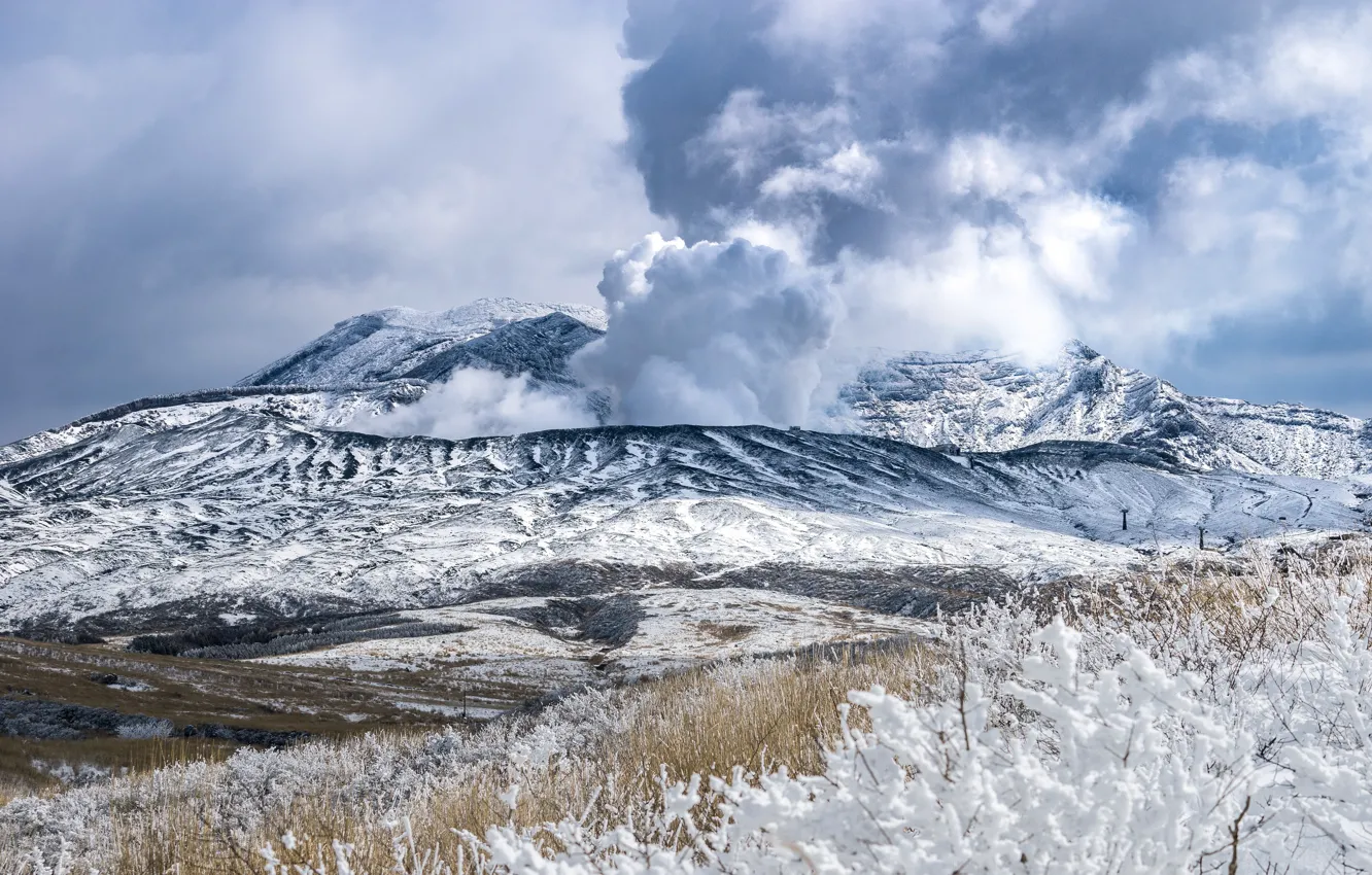 Wallpaper winter, snow, the volcano for mobile and desktop, section ...