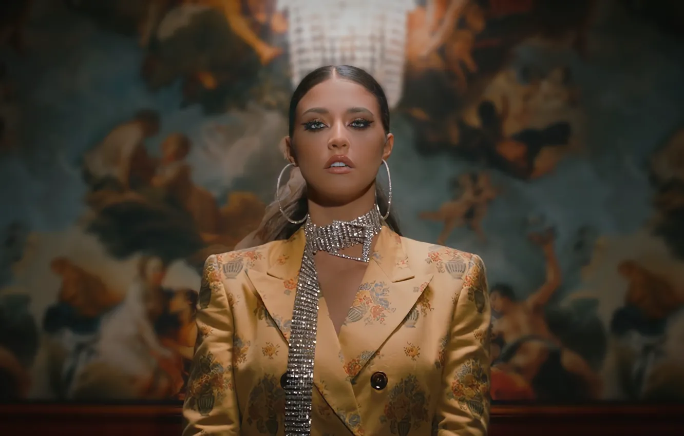 Wallpaper music, girl, model, singer, brunette, pose, stage, Antonia ...