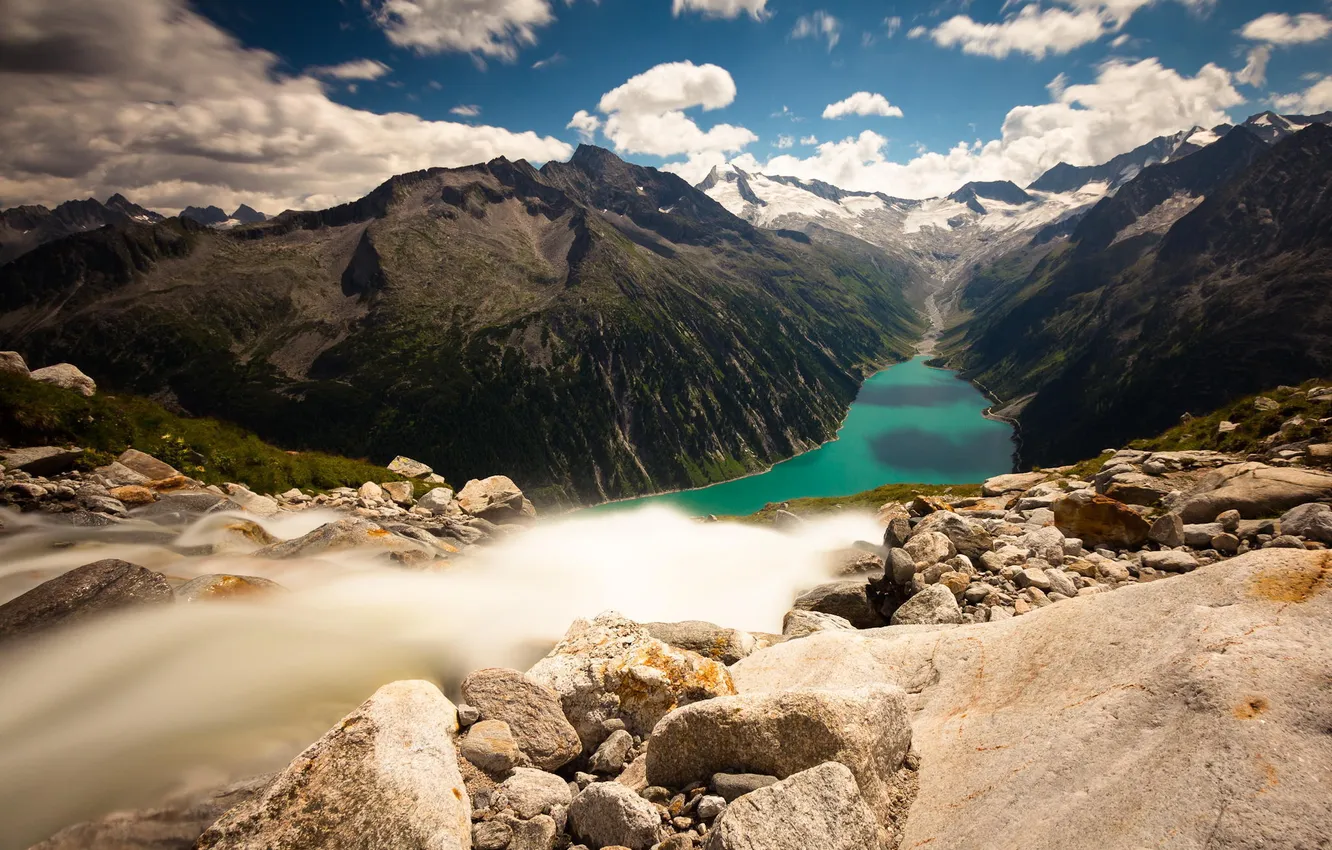 Wallpaper landscape, mountains, nature, river, waterfall, Alps for ...