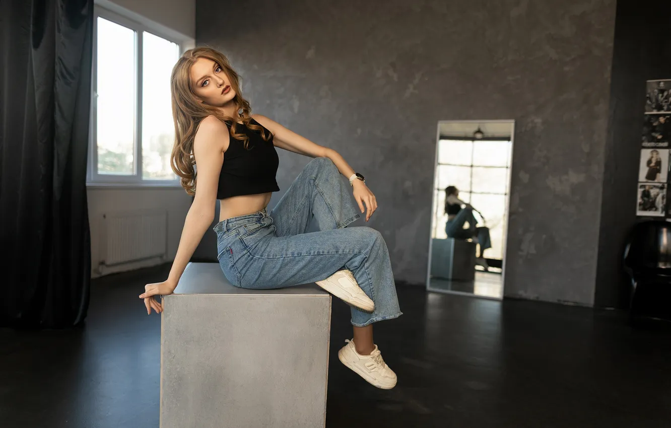 Wallpaper girl, sexy, Wallpaper, sweetheart, model, bright, jeans ...