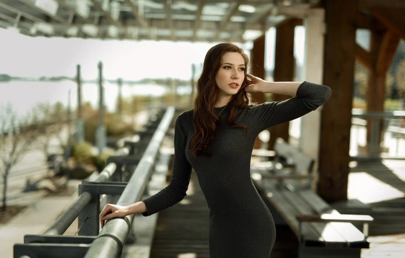 Wallpaper the sun, landscape, river, model, portrait, makeup, figure ...