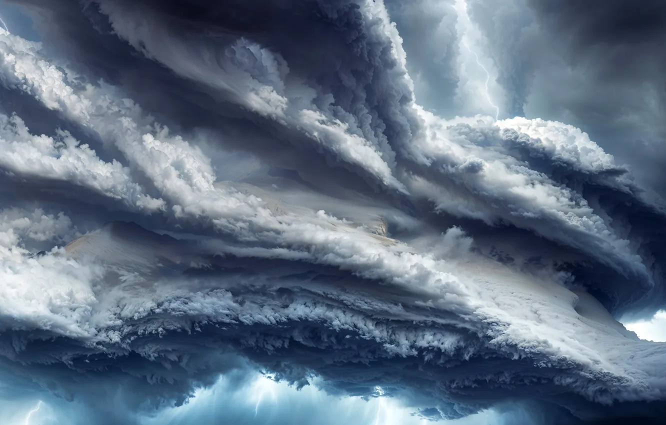 Wallpaper the storm, clouds, clouds, nature, lightning, storm ...