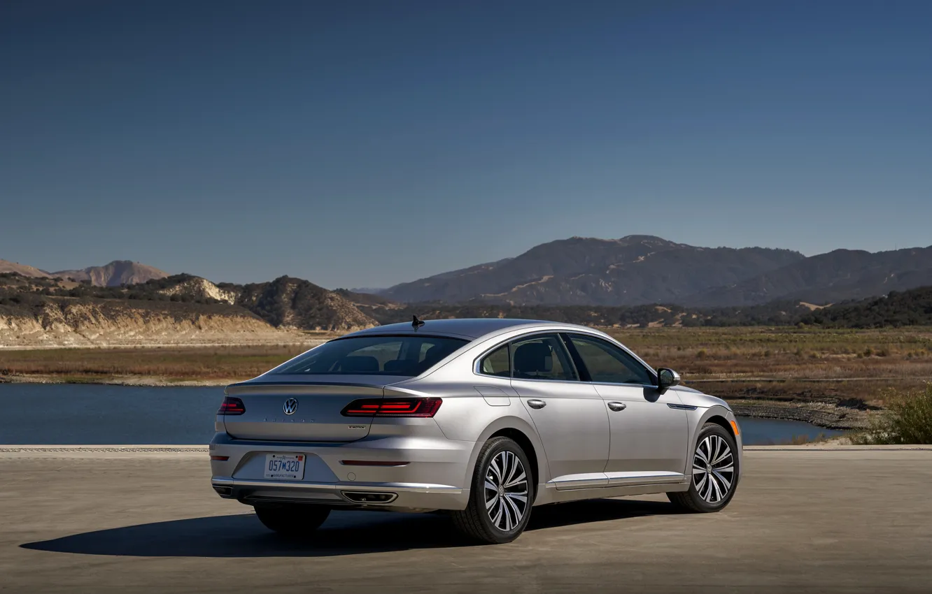 Wallpaper Volkswagen, back, liftback, Arteon, 2019, gray-silver, Arteon ...