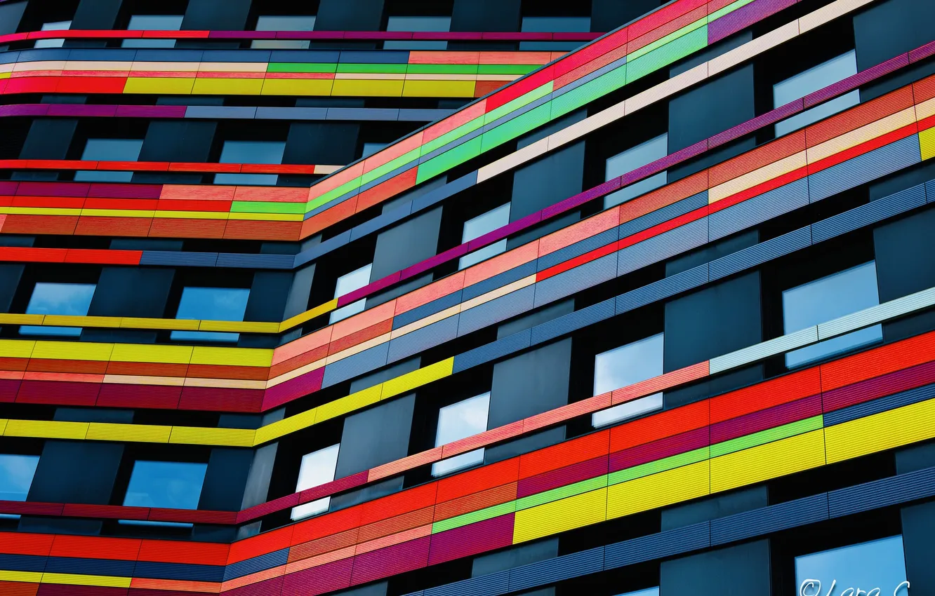 Wallpaper strip, building, window, bright, architecture for mobile and ...