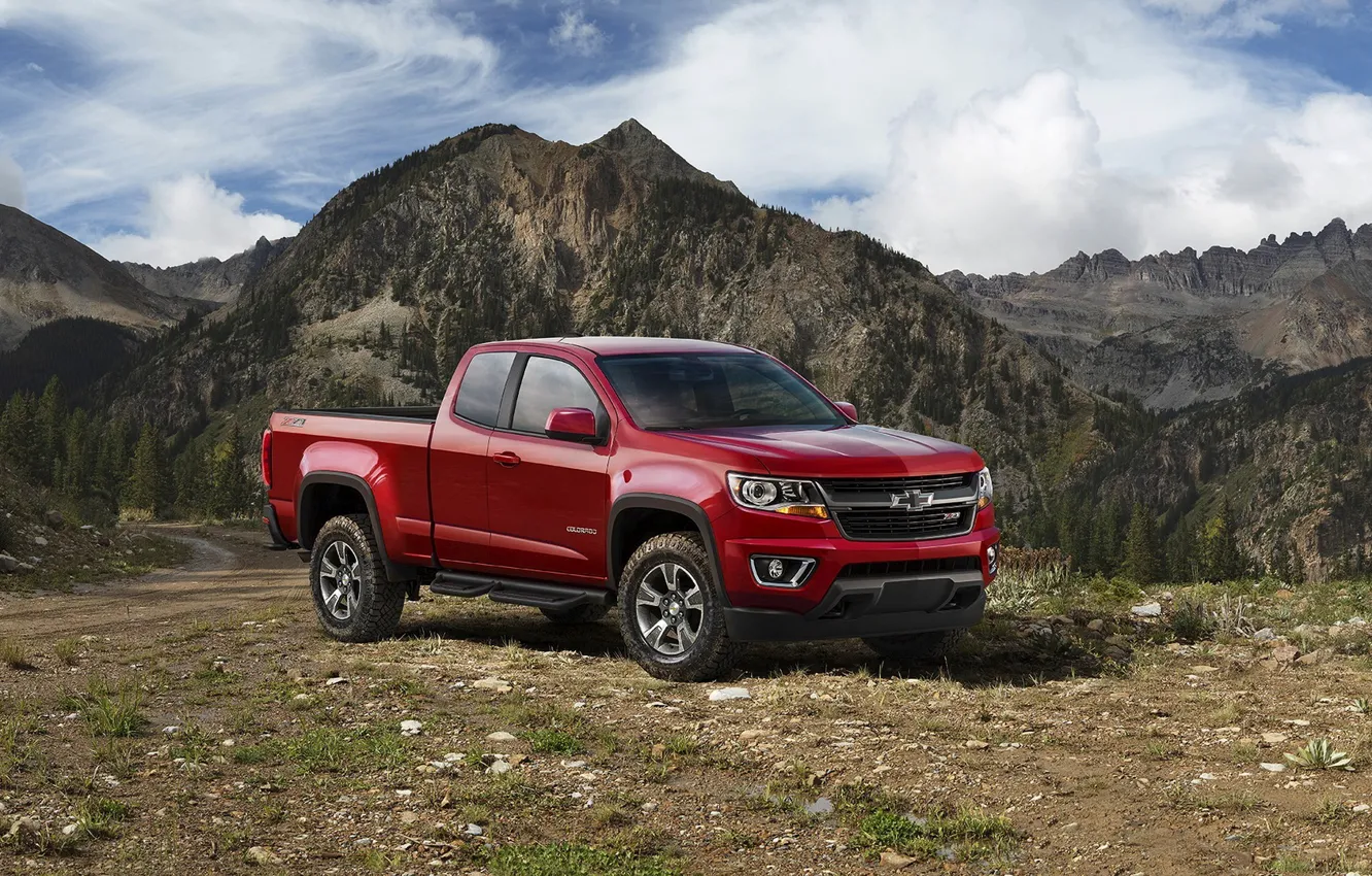 Wallpaper red, Chevrolet, jeep, Chevrolet, Colorado, pickup, Colorado ...