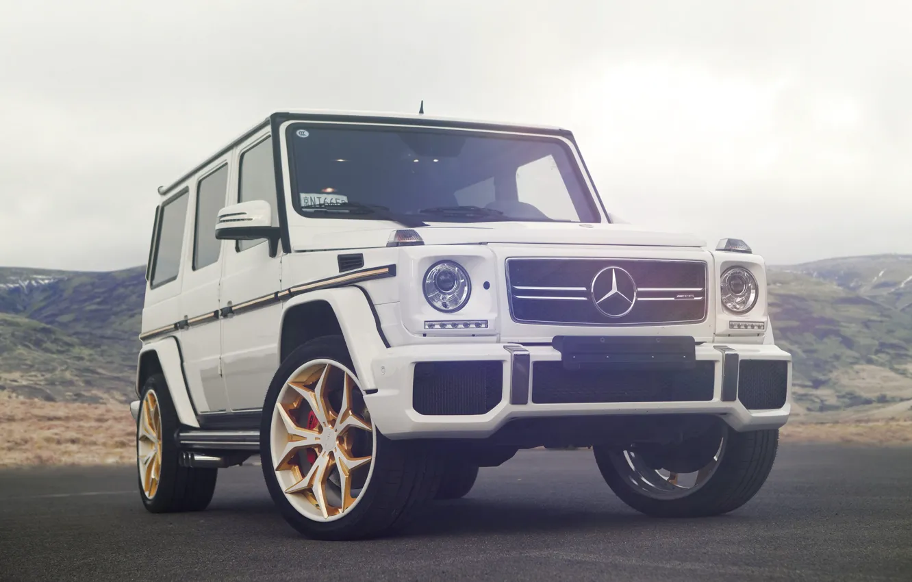 Wallpaper Mercedes, AMG, White, G63, W463, Sight for mobile and desktop ...