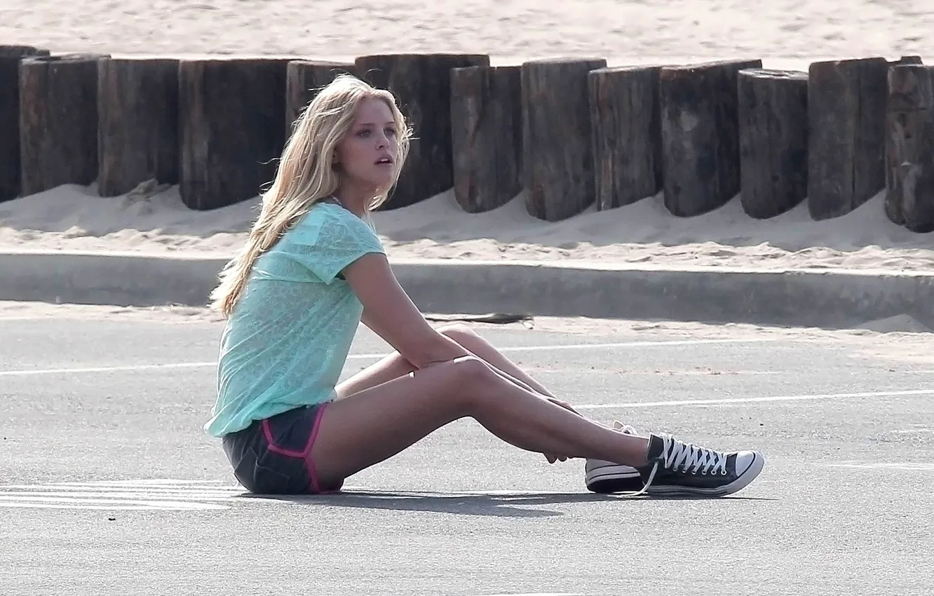 Wallpaper shorts, dress, woman, young, beautiful, model, blonde, long-haired for mobile and ...