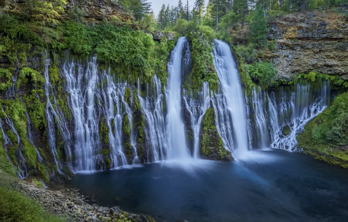 Wallpaper landscape, nature, rock, lake, open, waterfall, beauty, water ...