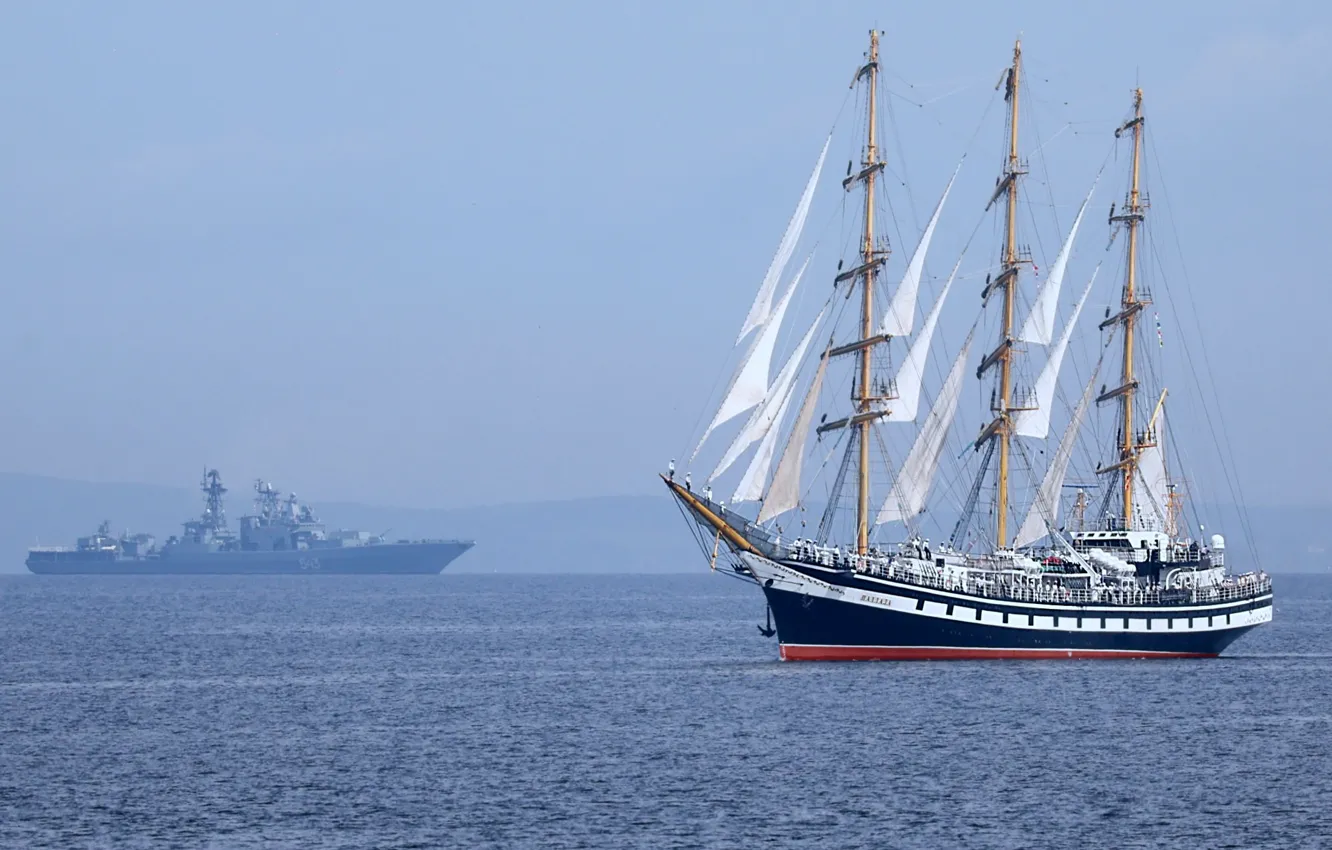 Wallpaper sailboat, Pallada, training for mobile and desktop, section ...