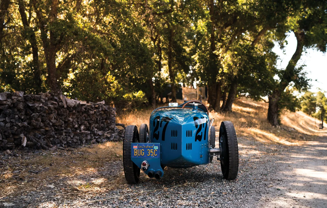 Wallpaper 1927, Sportcar, Rear view, Bugatti Type 35C for mobile and ...