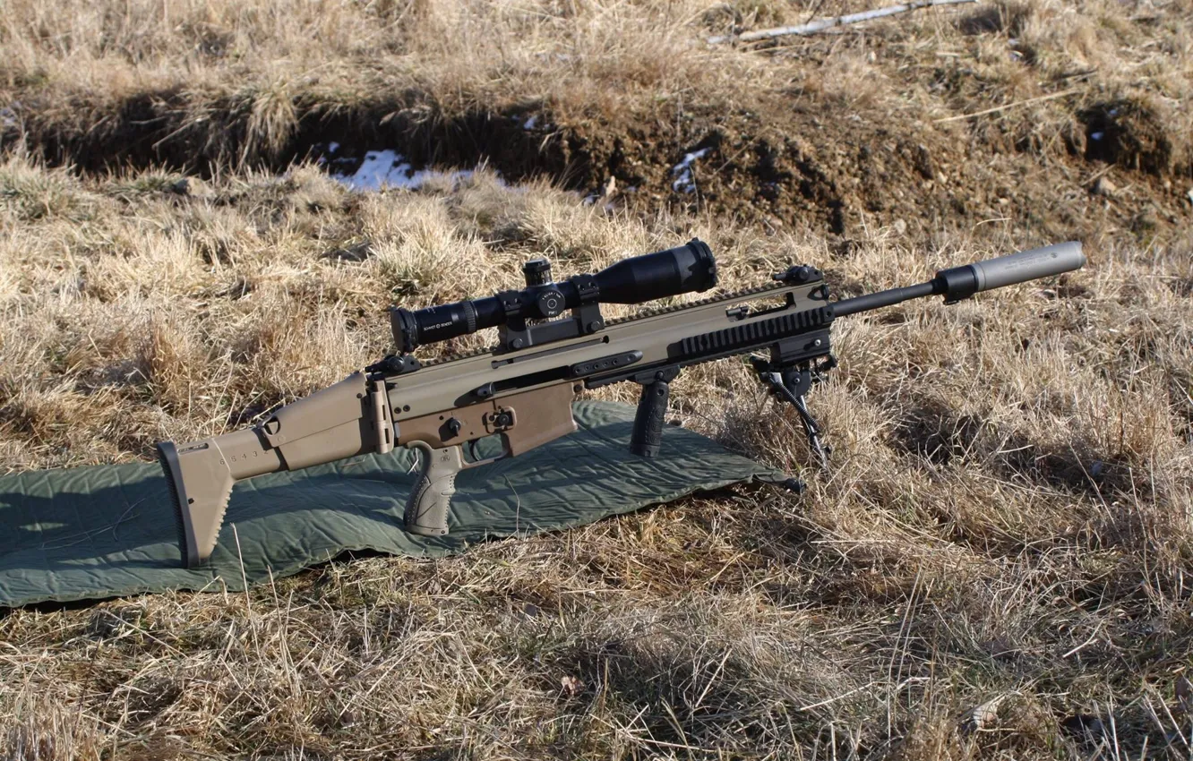 Wallpaper weapons, machine, optics, FN SCAR for mobile and desktop ...