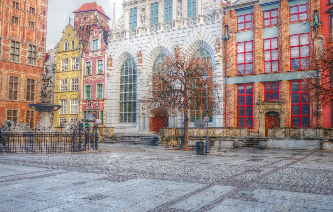 Wallpaper street, building, Gdansk for mobile and desktop, section ...