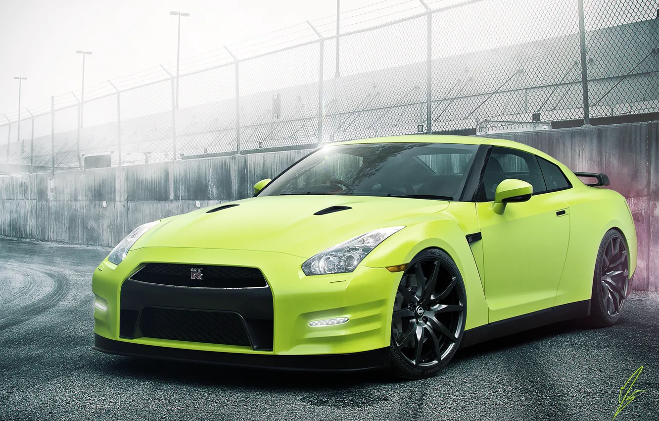 Wallpaper Nissan, GT-R, Car, Green, Color, R35, Sport, Track images for ...