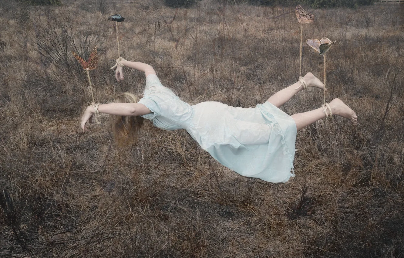 Wallpaper girl, flight, Flying Lesson for mobile and desktop, section ...