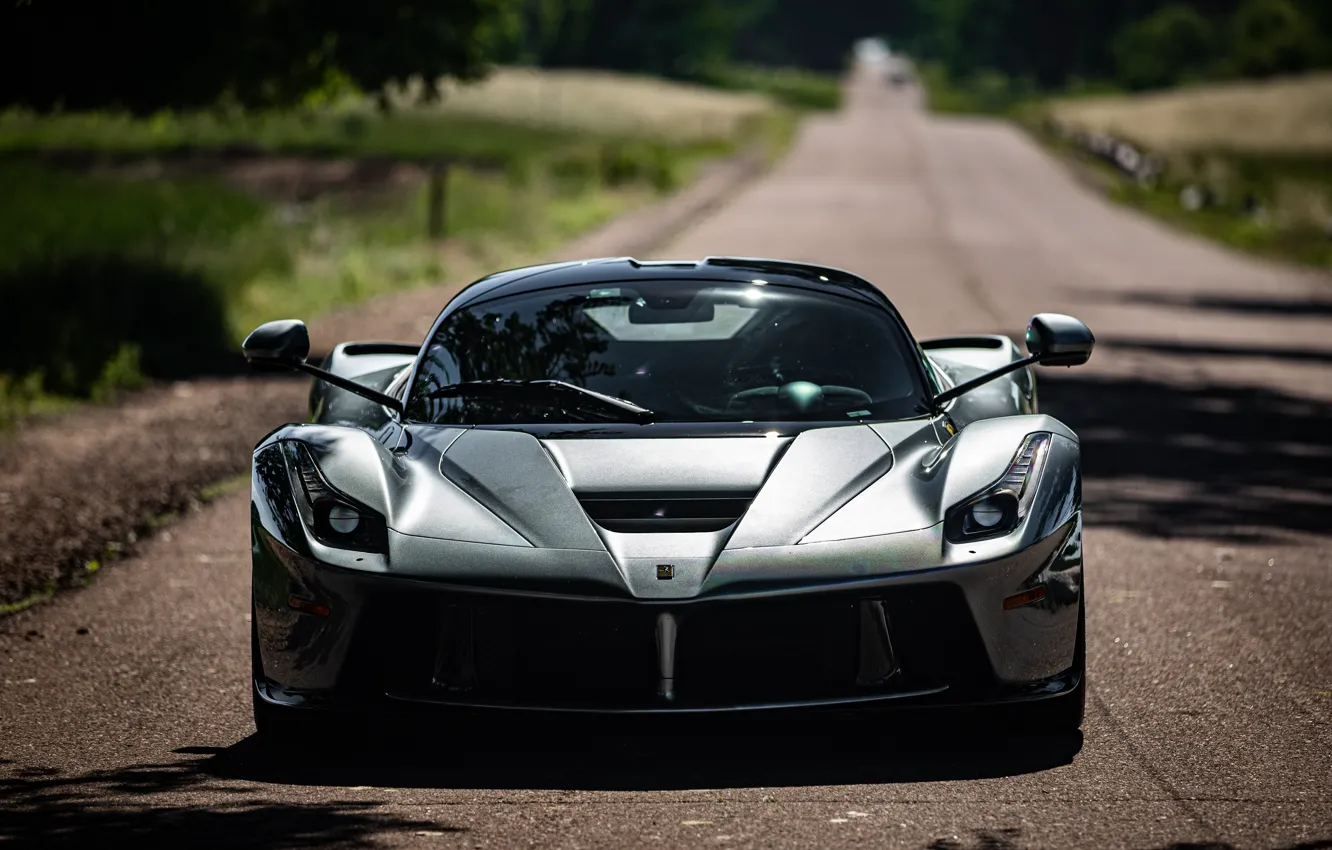 Wallpaper Road, Silver, LaFerrari, Front view for mobile and desktop ...