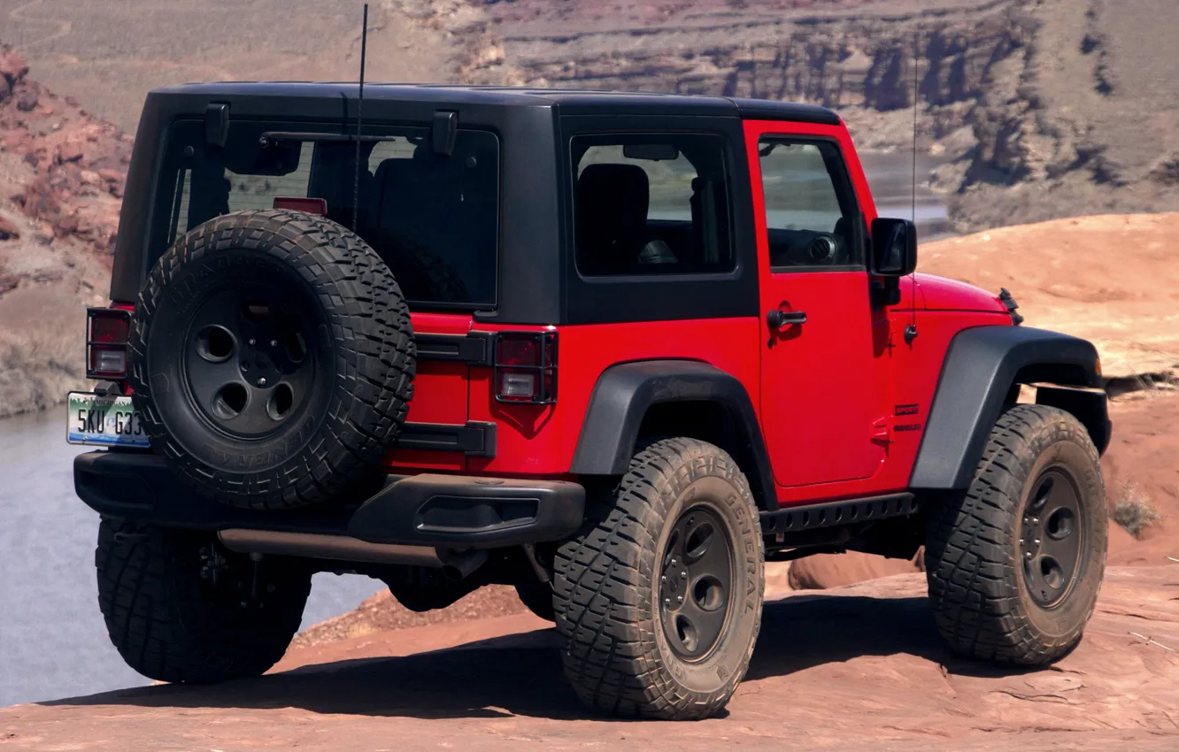 Wallpaper Concept, red, jeep, rear view, Slim, Wrangler, Jeep for ...