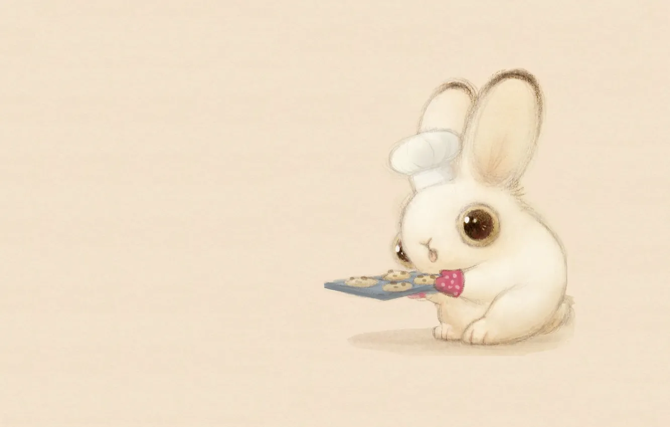 Wallpaper rabbit, art, cook, Bunny, pussy, cookies, children's, sydney ...