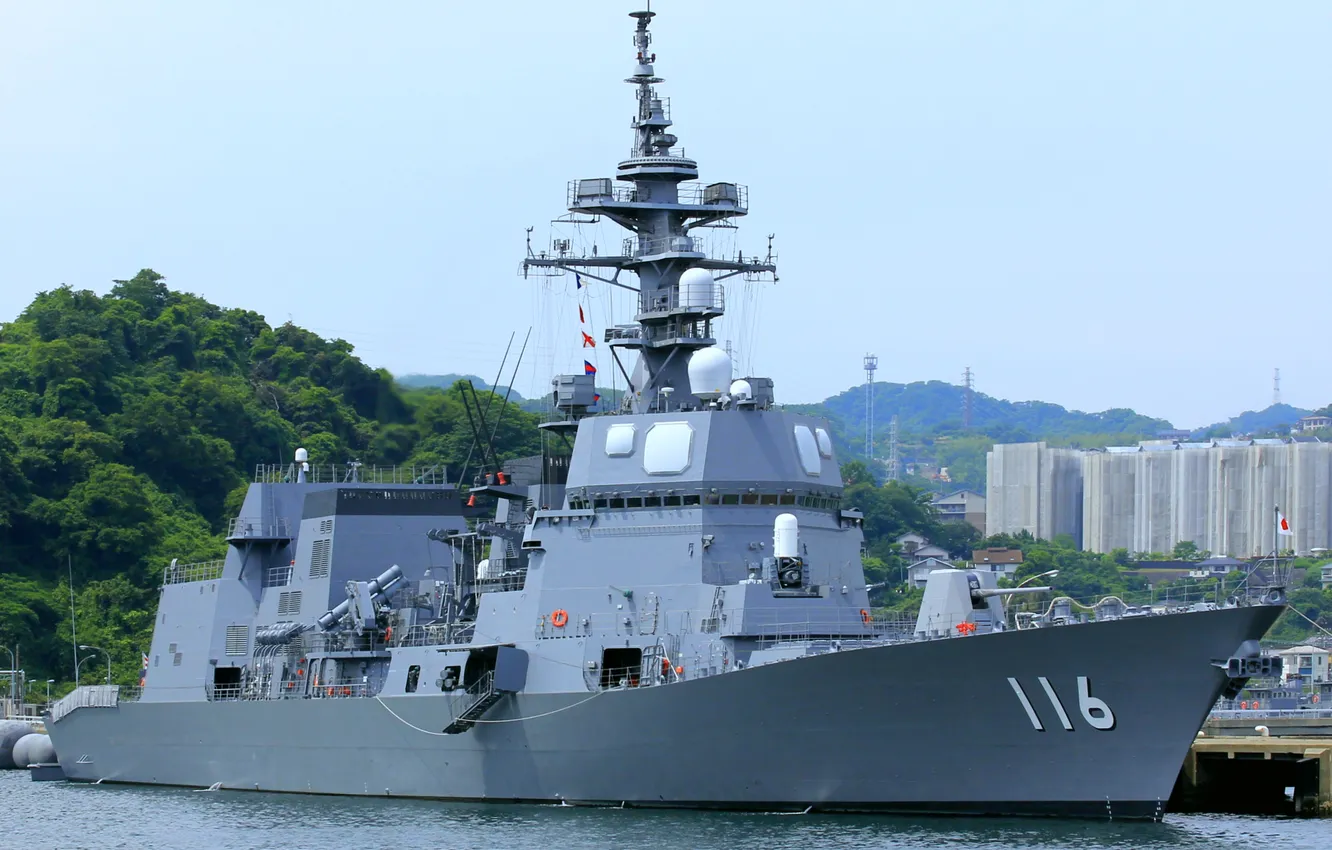 Wallpaper Japan, destroyer, JMSDF Teruzuki, DD-116 for mobile and ...