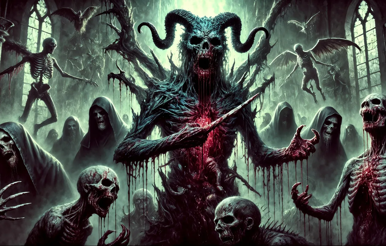 Wallpaper the demon, skeletons, undead for mobile and desktop, section ...