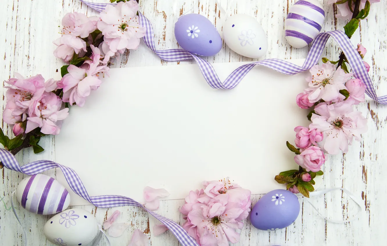 Wallpaper flowers, eggs, spring, colorful, Easter, happy, wood, blossom ...