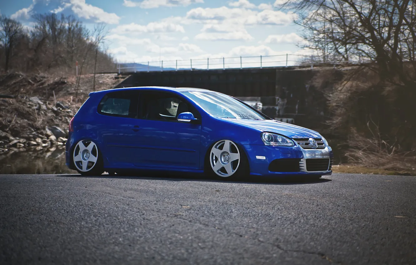 Wallpaper blue, tuning, Volkswagen, profile, Golf, R32, golf, GTI for ...