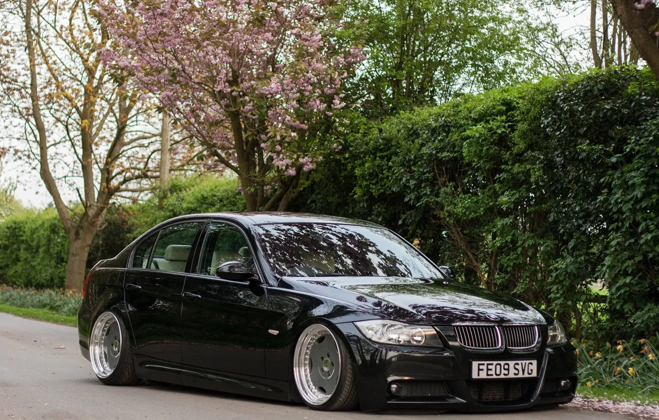 Wallpaper bmw, turbo, black, tuning, power, germany, low, e90, stance ...