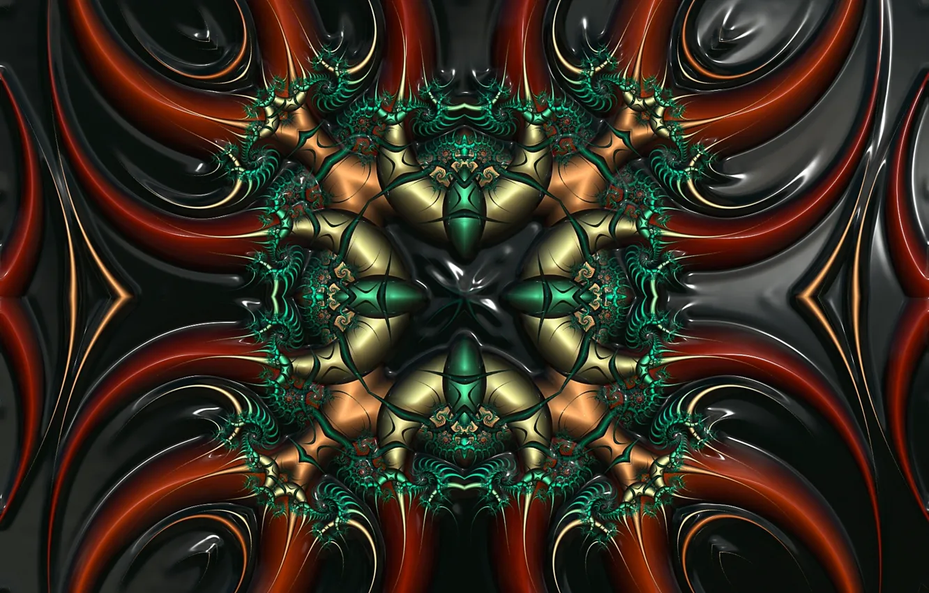 Wallpaper abstraction, pattern, fractals, fractal, geometry, ornament ...