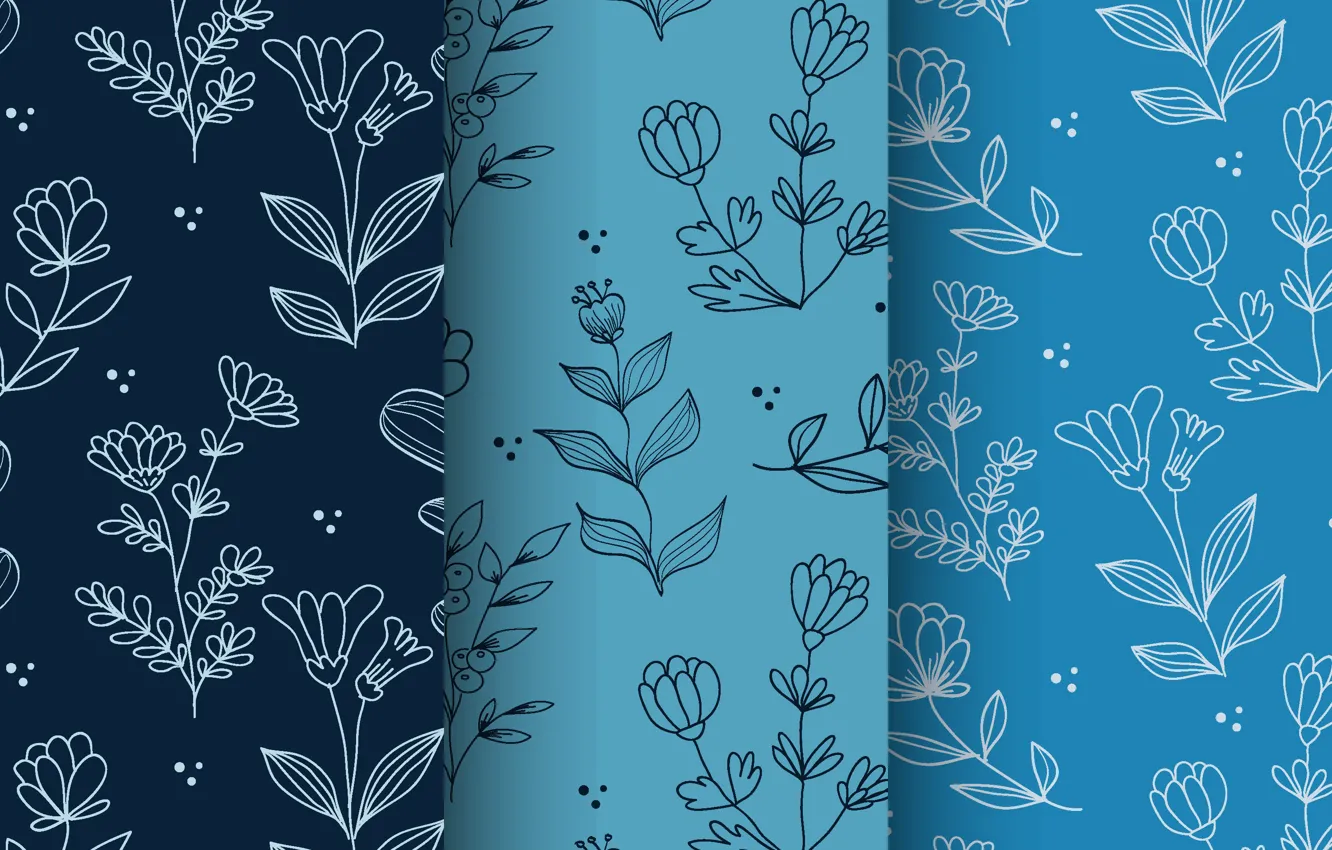Wallpaper flowers, blue, background, pattern, texture for mobile and ...