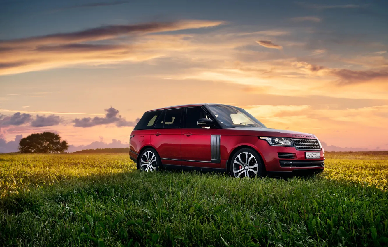 Wallpaper field, the sky, nature, Autobiography Dynamic, Range Rover SV ...