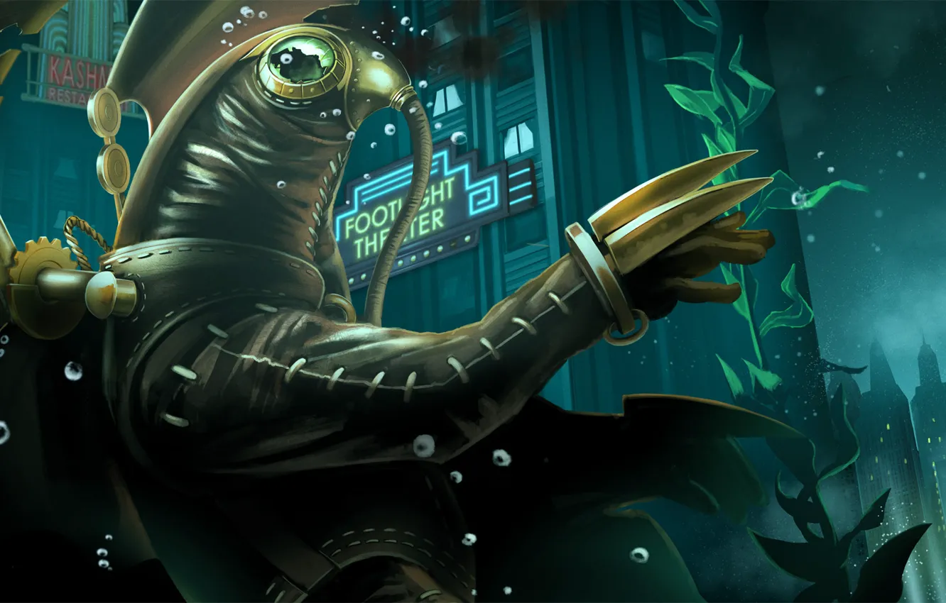 Wallpaper rapture, art, delight, BioShock Infinite, songbird, Nightingale for mobile and desktop ...