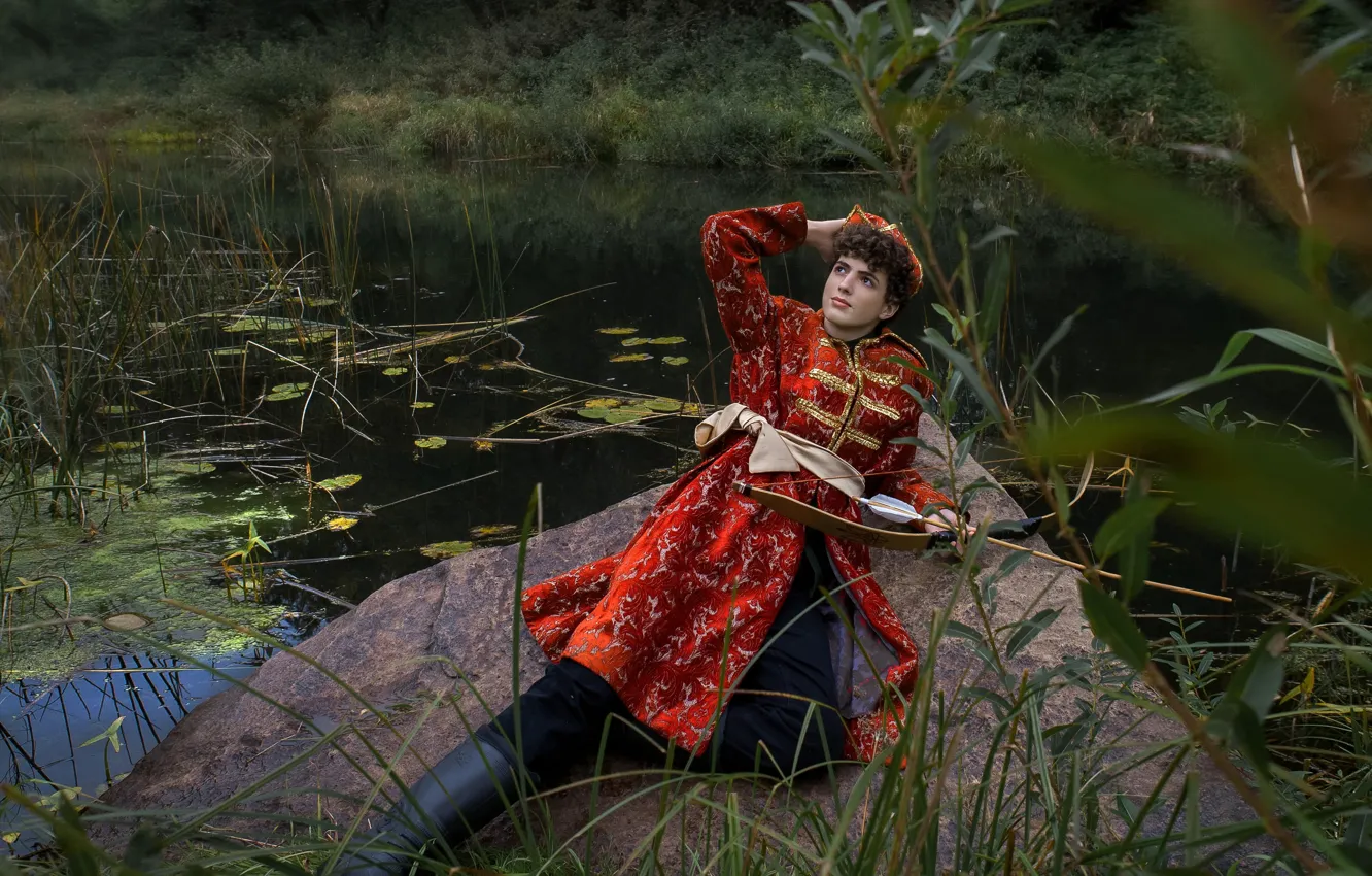 Wallpaper summer, grass, look, leaves, nature, pose, lake, pond for ...