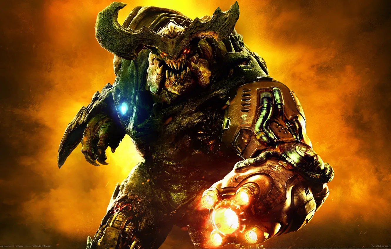 Wallpaper game, the demon, Bethesda Softworks, Doom, id software, cyber ...