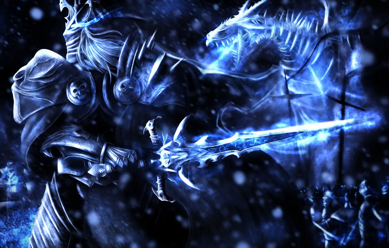 Wallpaper monster, armor, fantasy, skull, Lich King, Warcraft, Death ...
